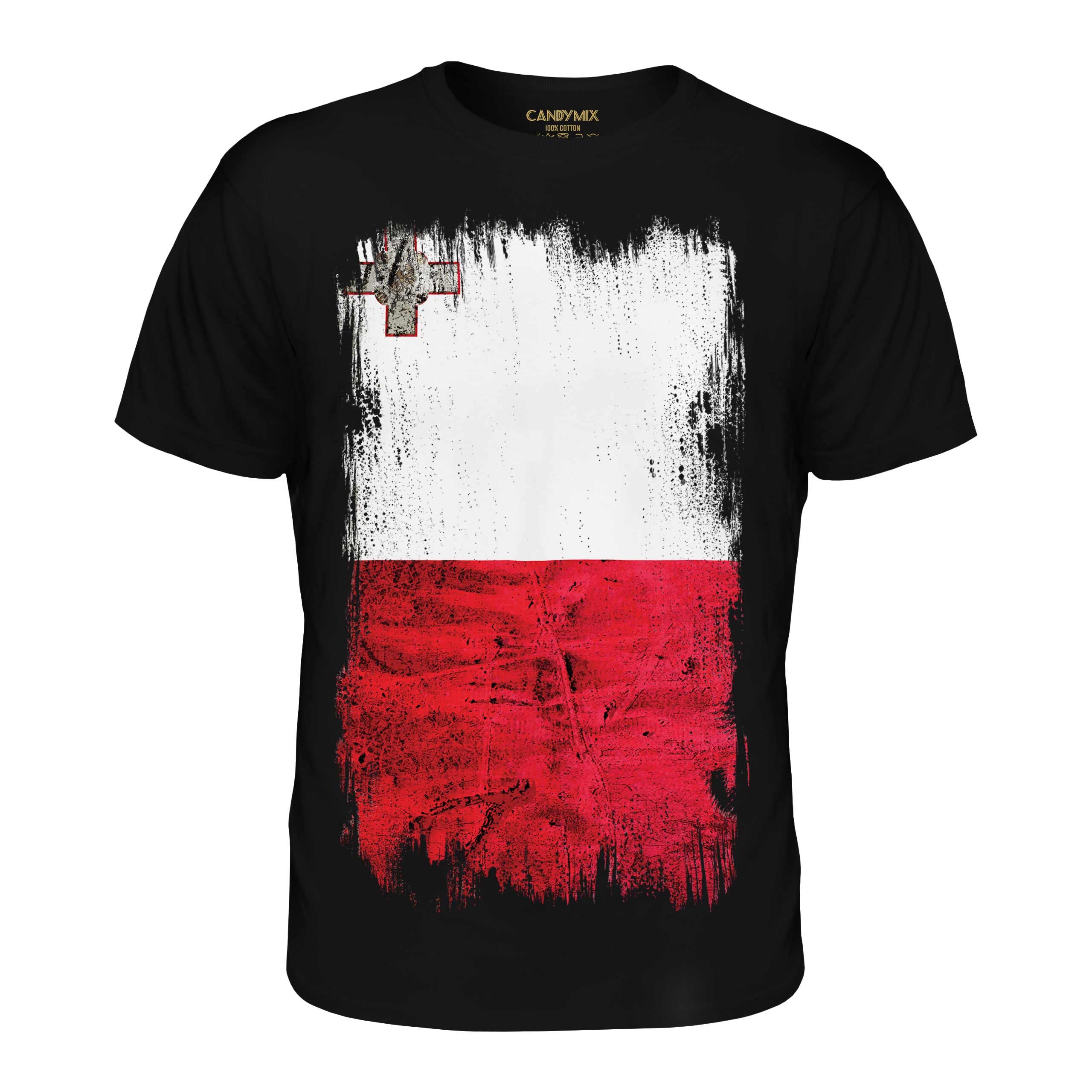 MALTA GRUNGE FLAG MENS T-SHIRT TEE TOP MALTESE SHIRT FOOTBALL JERSEY ...