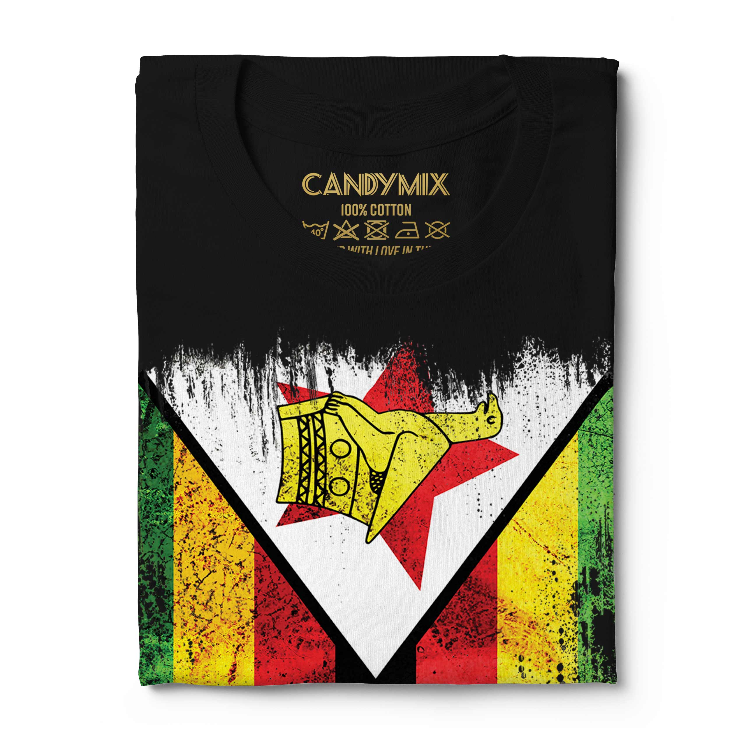 ZIMBABWE GRUNGE FLAG MENS T-SHIRT TEE TOP ZIMBABWEAN SHIRT FOOTBALL ...