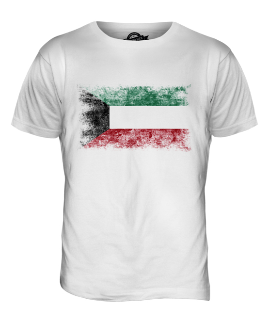 KUWAIT DISTRESSED FLAG MENS T-SHIRT TOP AL-KUWAYT FOOTBALL KUWAITI GIFT ...