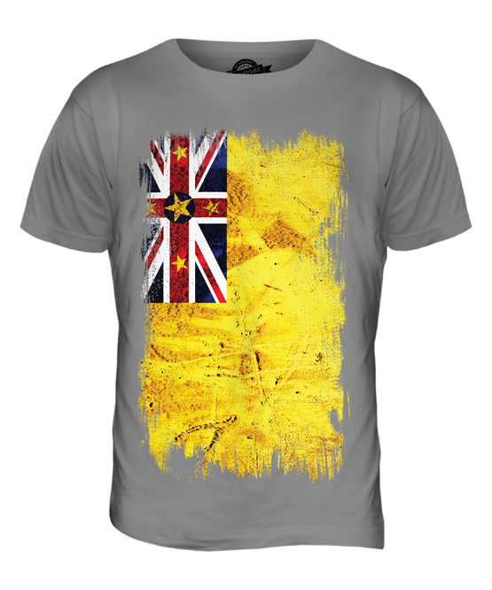 NIUE GRUNGE FLAG MENS T-SHIRT TEE TOP NIU? FOOTBALL NIUEAN GIFT SHIRT ...