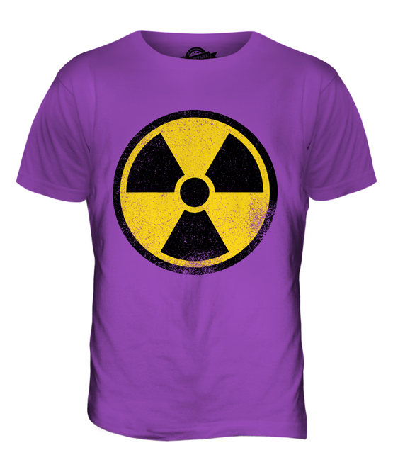 RADIATION WARNING RADIOACTIVE MENS T-SHIRT TEE TOP GIFT ROAD SIGN ...