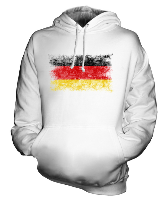 GERMANY DISTRESSED FLAG UNISEX HOODIE TOP DEUTSCHLAND FOOTBALL GERMAN ...