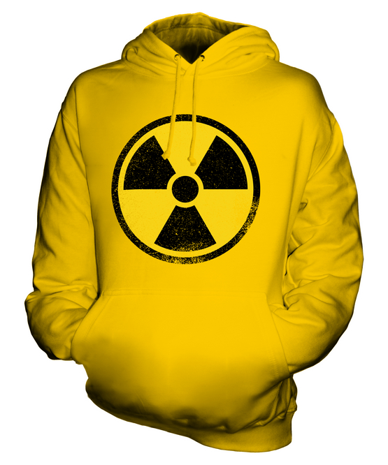 RADIATION WARNING RADIOACTIVE UNISEX HOODIE TOP GIFT ROAD SIGN WARNING ...