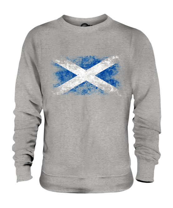 SCOTLAND DISTRESSED FLAG UNISEX SWEATER TOP SCOTTISH SCOTCH SHIRT ...