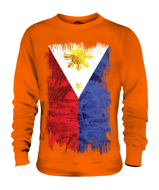 PHILIPPINES GRUNGE FLAG UNISEX SWEATER PILIPINAS PHILIPPINE FILIPINAS ...
