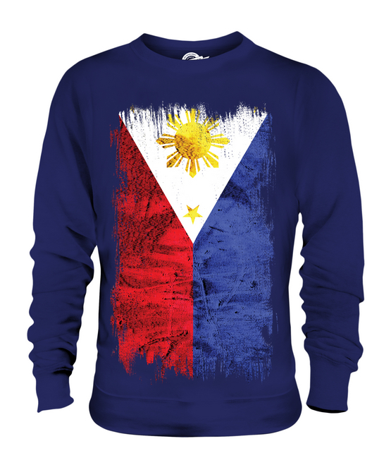 PHILIPPINES GRUNGE FLAG UNISEX SWEATER PILIPINAS PHILIPPINE FILIPINAS ...