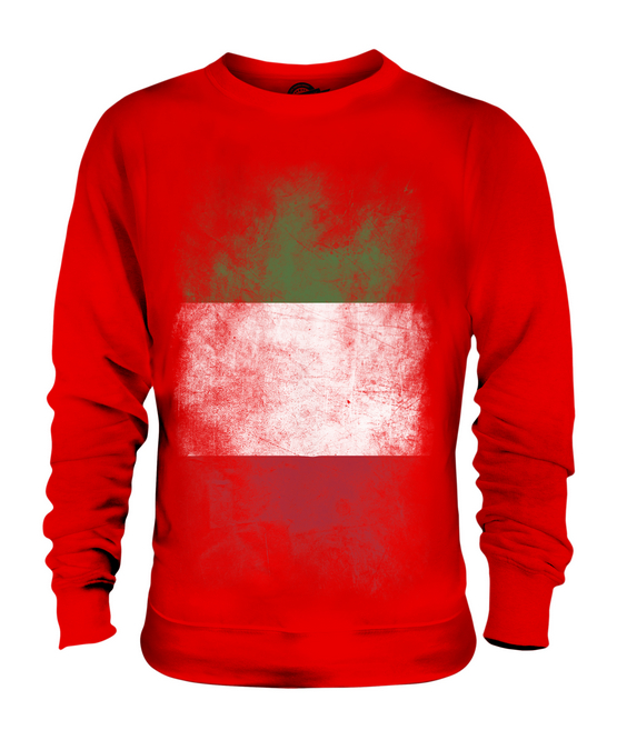 ITALY FADED FLAG UNISEX SWEATER TOP ITALIA FOOTBALL ITALIAN GIFT SHIRT ...